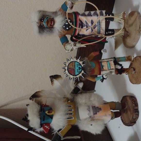 Art | Three Tribal Warrior Dolls Eagle Warrior Sunface Warrior And Hoop ...
